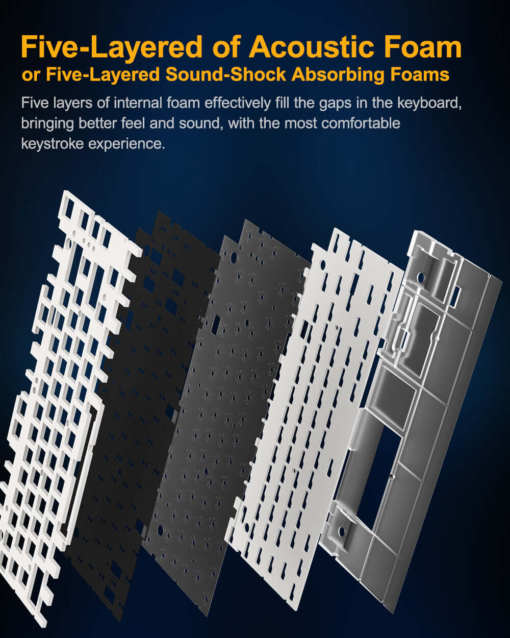 GAMAKAY TK75 SE 75% Mechanical Keyboard with Knob Control, Hot Swap RGB ...