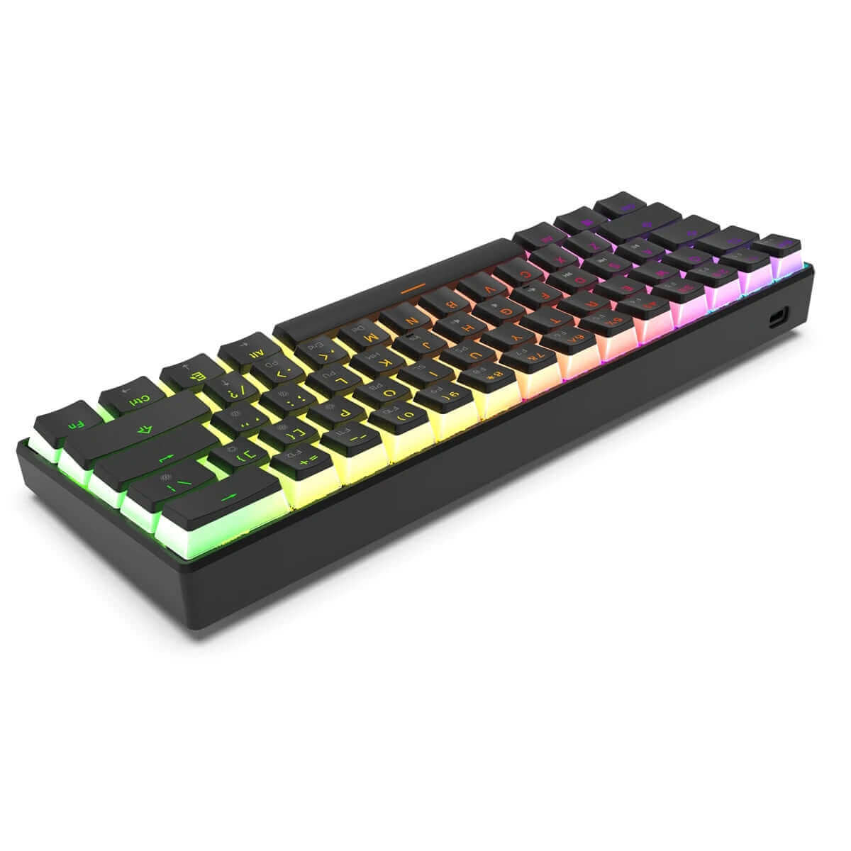 Mechanical Gaming Keyboard Gamakay MK61 | Double-shot Pudding Keycaps