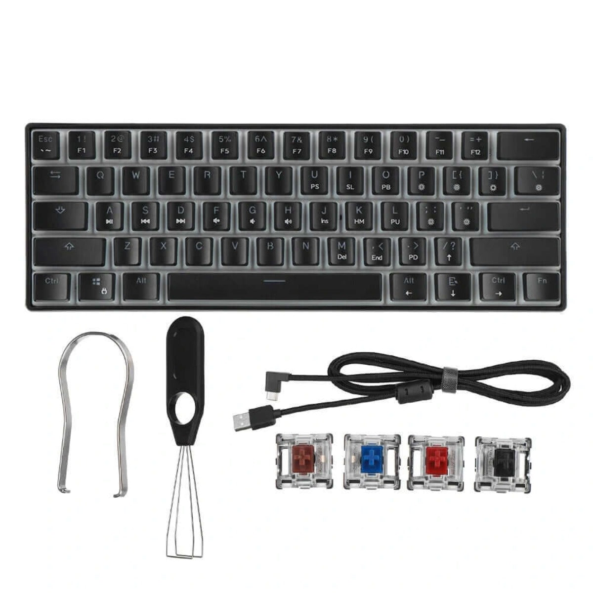 Mechanical Gaming Keyboard Gamakay MK61 | Double-shot Pudding Keycaps ...